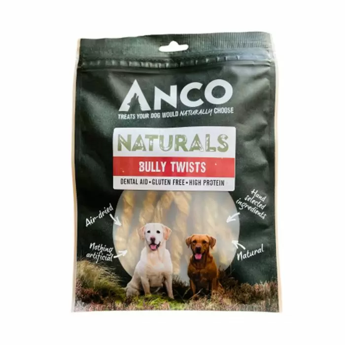 Anco Naturals Bully Twists - Pack of 10